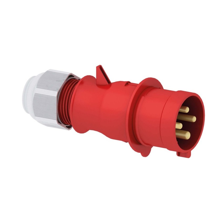 Bals 21017 - stekker met multi grip kabelklem - 6h 32A 4P 400V IP44 ...