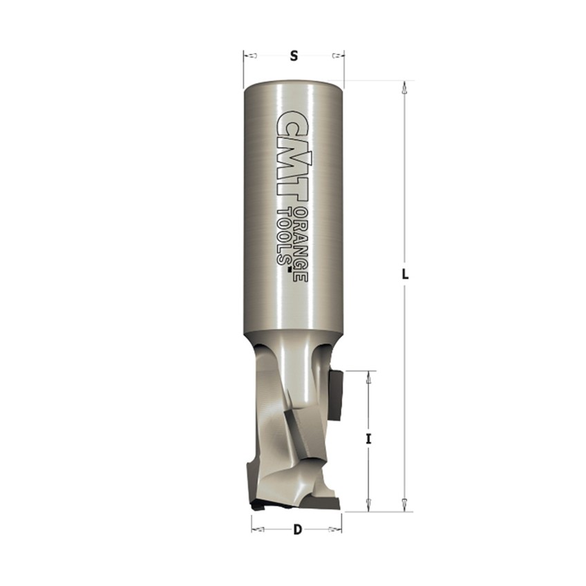 CMT Rechte diamant frees met scherende snij-plaketten D=10mmx I=25mm S ...