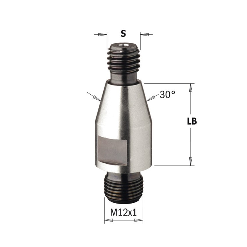 CMT Draadaansluitings-overgangstuk voor verwisselbare koppen S=M12x1 ...