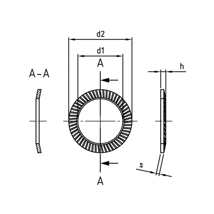 Veiligheid sluitring type 9093S M4 (4.3x7x1) inox A2 | Dhz-proshop, een ...